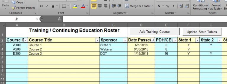 Tracking Professional Development Hours (PDH’s) | Hildebranski.com